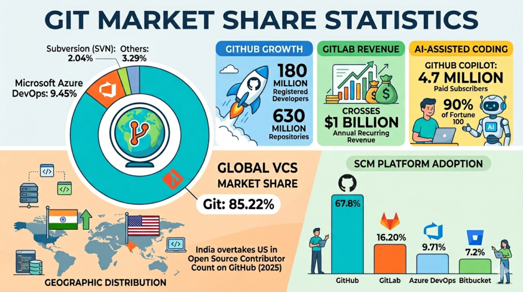 Git Market Share Statistics 2026: Developer Adoption And Usage Trends